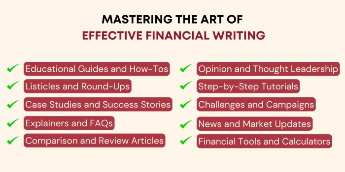 Examples Of Financial Content Writing | BFSI content writing